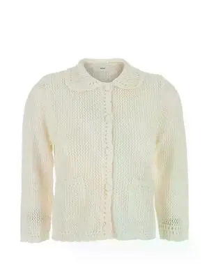 DUNST Open-knit Cardigan - Neutrals