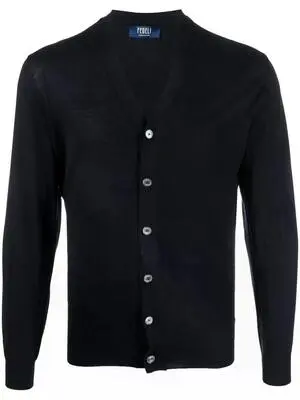 Fedeli Ribbed Cardigans For Men