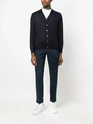 Fedeli Wool Button-fastening Cardigan