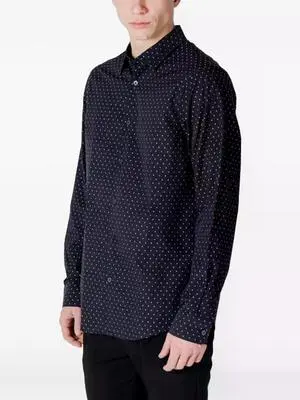 Armani Exchange Polka-dot Long-sleeve Shirt