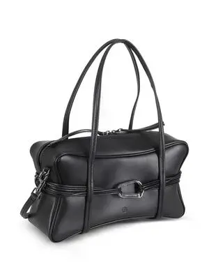 BIASIA Edwige 4ever Leather Shoulder Bag - Black