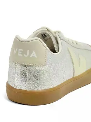 VEJA Metallic Cracked-effect Sneakers