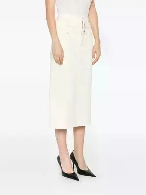 Viktor & Rolf Triple Layer Denim Midi Skirt - Neutrals