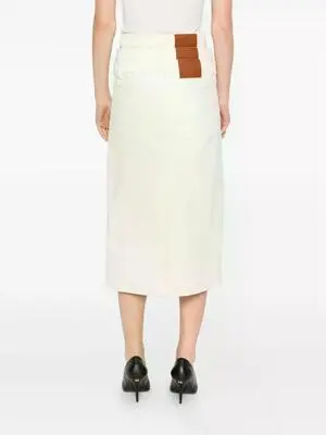 Viktor & Rolf Triple Layer Denim Midi Skirt - Neutrals