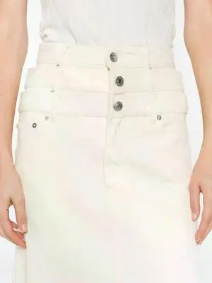 Viktor & Rolf Triple Layer Denim Midi Skirt - Neutrals