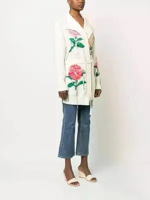 TWINSET Floral Intarsia-knit Cardigan