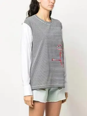 Plan C Striped Cotton-blend Sweatshirt