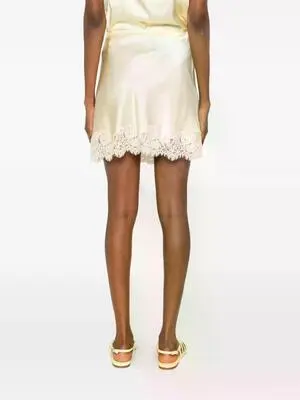 DÔEN Giulietta Lace-trim Skirt - Neutrals