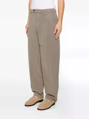 DONDUP Pressed-crease Straight-leg Trousers - Brown