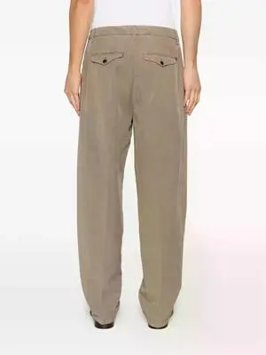 DONDUP Pressed-crease Straight-leg Trousers - Brown
