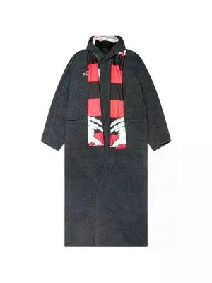 PROTOTYPES Floral-jacquard Terrycloth Coat - Grey