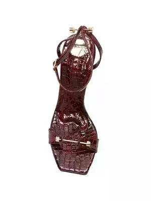 HARDOT Croc-effect Stiletto Sandals