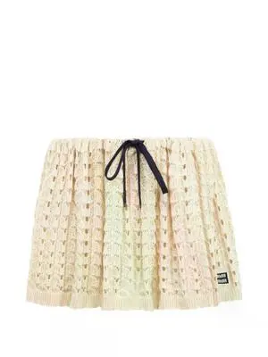 Miu Miu Crochet-knit Mini Skirt