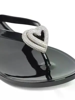 Mach & Mach Crystal-embellished Sandals - Black