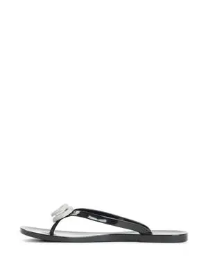 Mach & Mach Crystal-embellished Sandals - Black