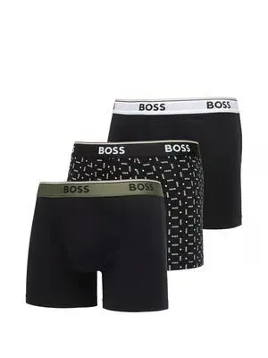 BOSS Logo-waistband Logo-print Boxers - Black
