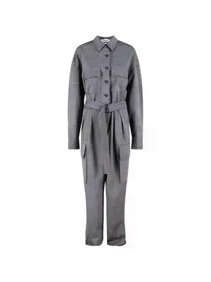 THE FRANKIE SHOP Linda Belted Jumpsuit - Grey
