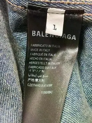 Balenciaga Washed-effect Denim Jacket