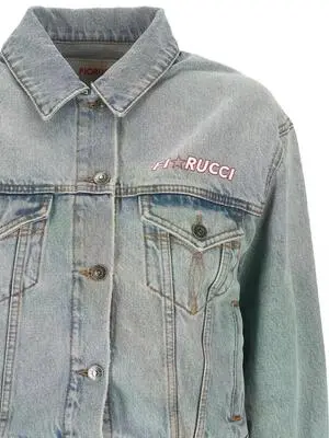 Fiorucci Logo Embroidered Denim Jacket