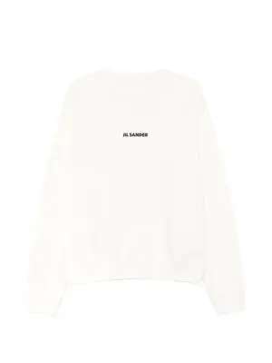 JIL SANDER Logo-print Relaxed-fit Sweater - Neutrals