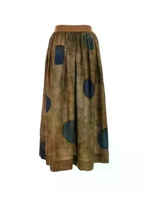 UMA WANG Polka-dot Pleated Midi Skirt