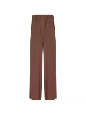 Federica Tosi Elasticated-waistband Wide Leg Trousers - Brown