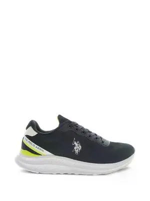 U.s. Polo Assn. Logo Patch Lace-up Sneakers - Blue