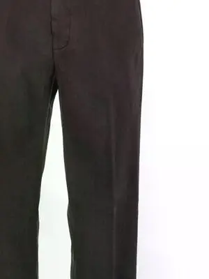 MICHAEL COAL Pressed-crease Tailored Trousers - Brown