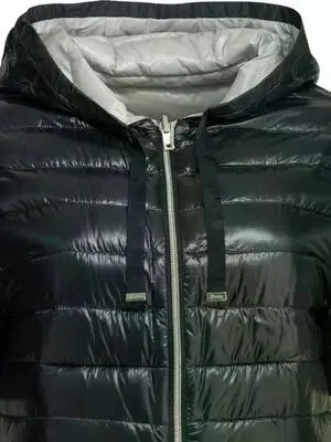 Herno Quilted Hooded Reversible Puffer Jacket - Blue