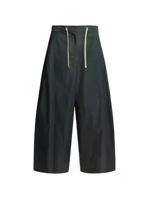 Max Mara Drawstring Waist Cotton Trousers - Grey