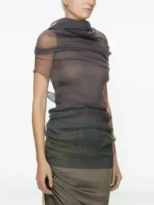 Rick Owens Draped Semi-sheer Blouse