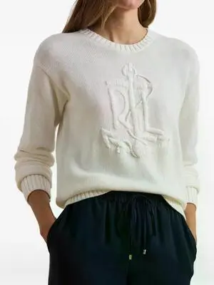 Ralph Lauren Embroidered-logo Cotton Sweater
