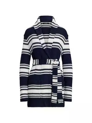Ralph Lauren Striped Belted Cardigan