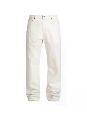 PAURA Paneled Straight Leg Jeans - Neutrals