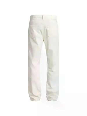 PAURA Paneled Straight Leg Jeans - Neutrals