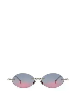 KUBORAUM Frameless Oval Sunglasses - Silver
