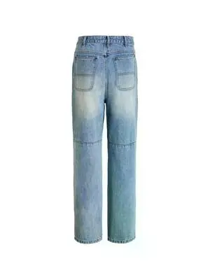 FOUND Graphic-print Panelled Jeans