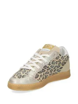 AMA-BRAND Leopard-print Metallic Sneakers