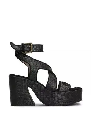 Mou Cross-strap Buckled Platform Sandals