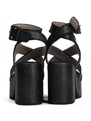 Mou Cross-strap Buckled Platform Sandals