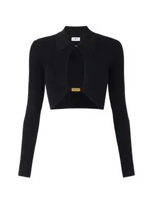 Elisabetta Franchi Micro-braided Cut-out Top