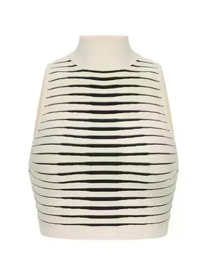 Elisabetta Franchi Sleeveless High Neck Knit Top