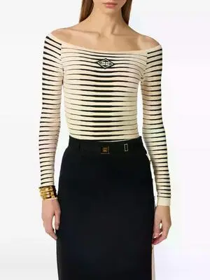 Elisabetta Franchi Off-the-shoulder Bodysuit - Neutrals