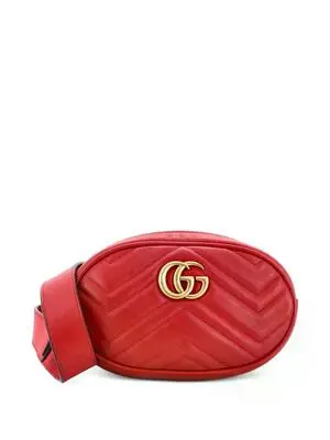 Gucci Gg Marmont Matelasse Leather Belt Bag
