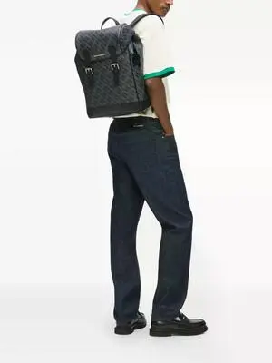 Karl Lagerfeld Monogrammed Backpack With Ikon Keychain