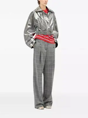 MSGM Belted Jacket - Silver