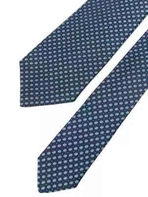 Kiton Geometric-pattern Silk Neck Tie