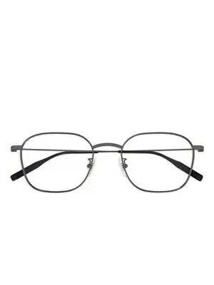 MONT BLANC EYEWEAR Gunmetal Square Frame Glasses - Grey