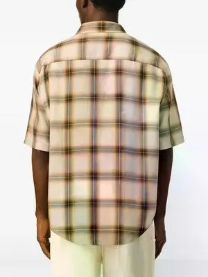 AMI Paris De Coeur Checkered Boxy Shirt