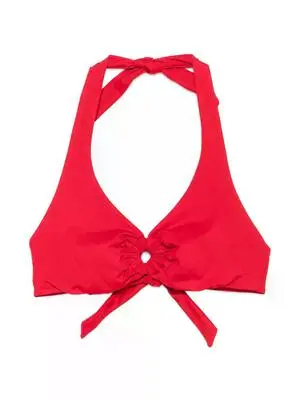 FISICO Ring-detail Halterneck Bikini Top - Red